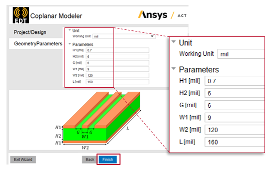 Ansys HFSS での伝送線路モデルやアンテナモデルの作成に！パラメータ入力のみで解析モデルを作成するウィザード｜CAE・Ansysの活用推進、解析に関するご相談なら：サイバネット